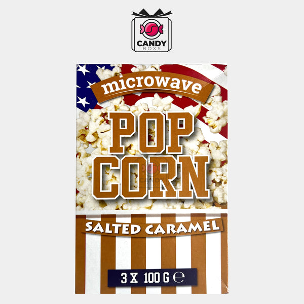 MICROWAVE POP-CORN SALTED CARAMEL X3 100G - CANDY BOXS – Candyboxs